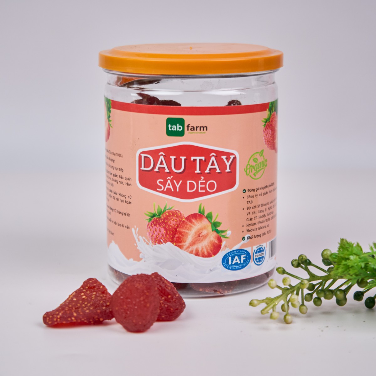 Dâu Tây Sấy Dẻo TabFarm – Đặc Sản Đà Lạt Ngọt Mềm